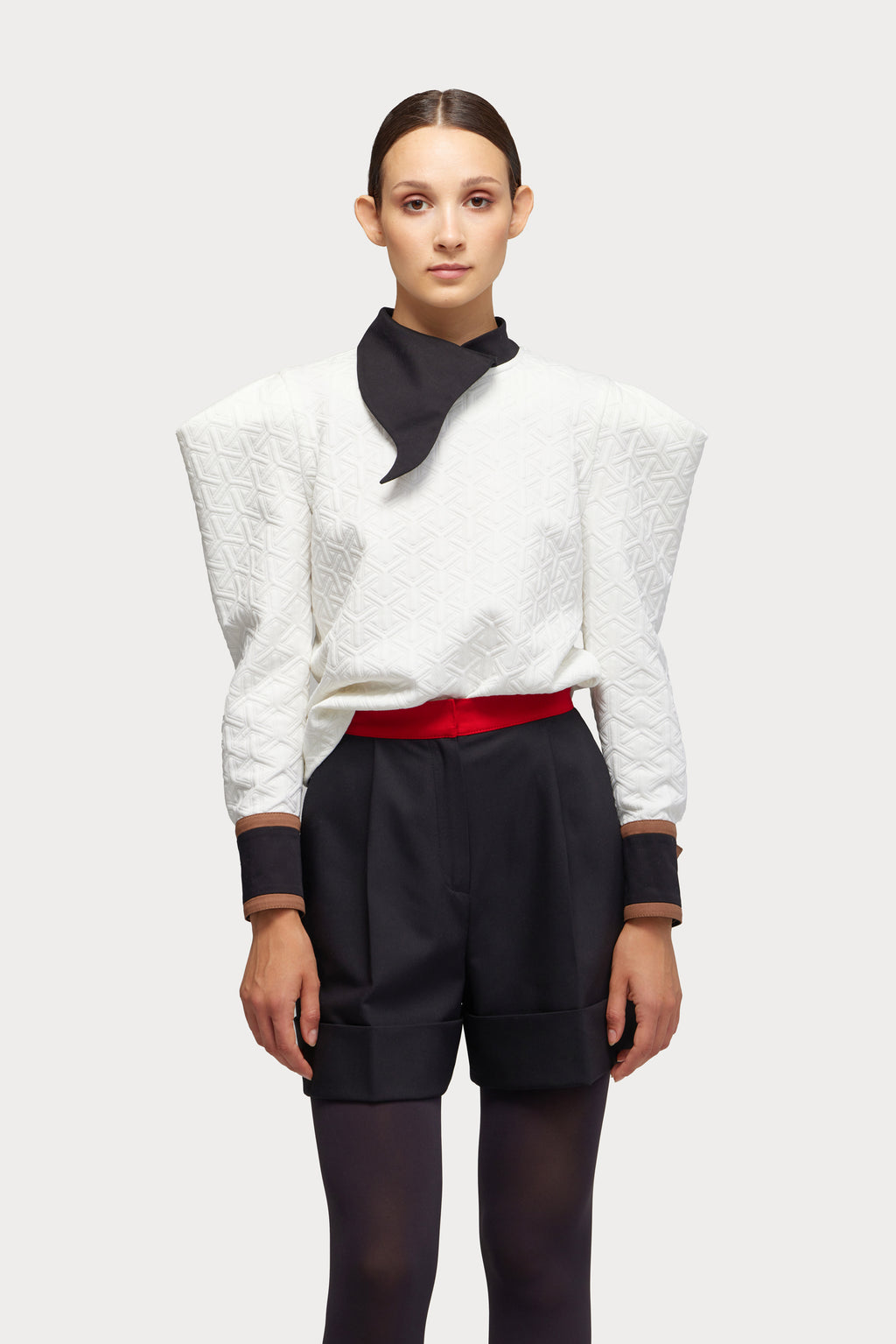 Fashion Asymmetrical Collar Blouse White – Julia Allert